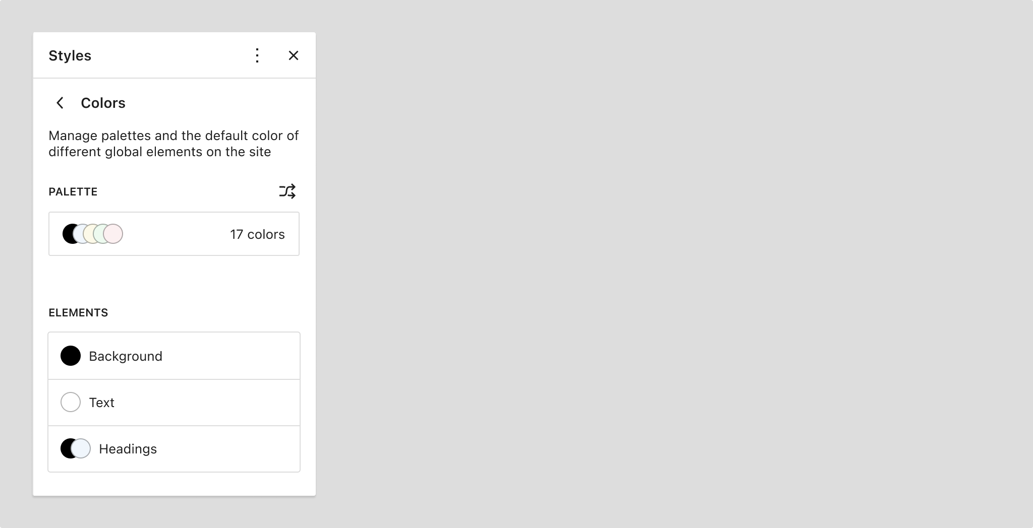 Style randomizer: provide a way to go back to original selection/reset · Issue #46320 ...