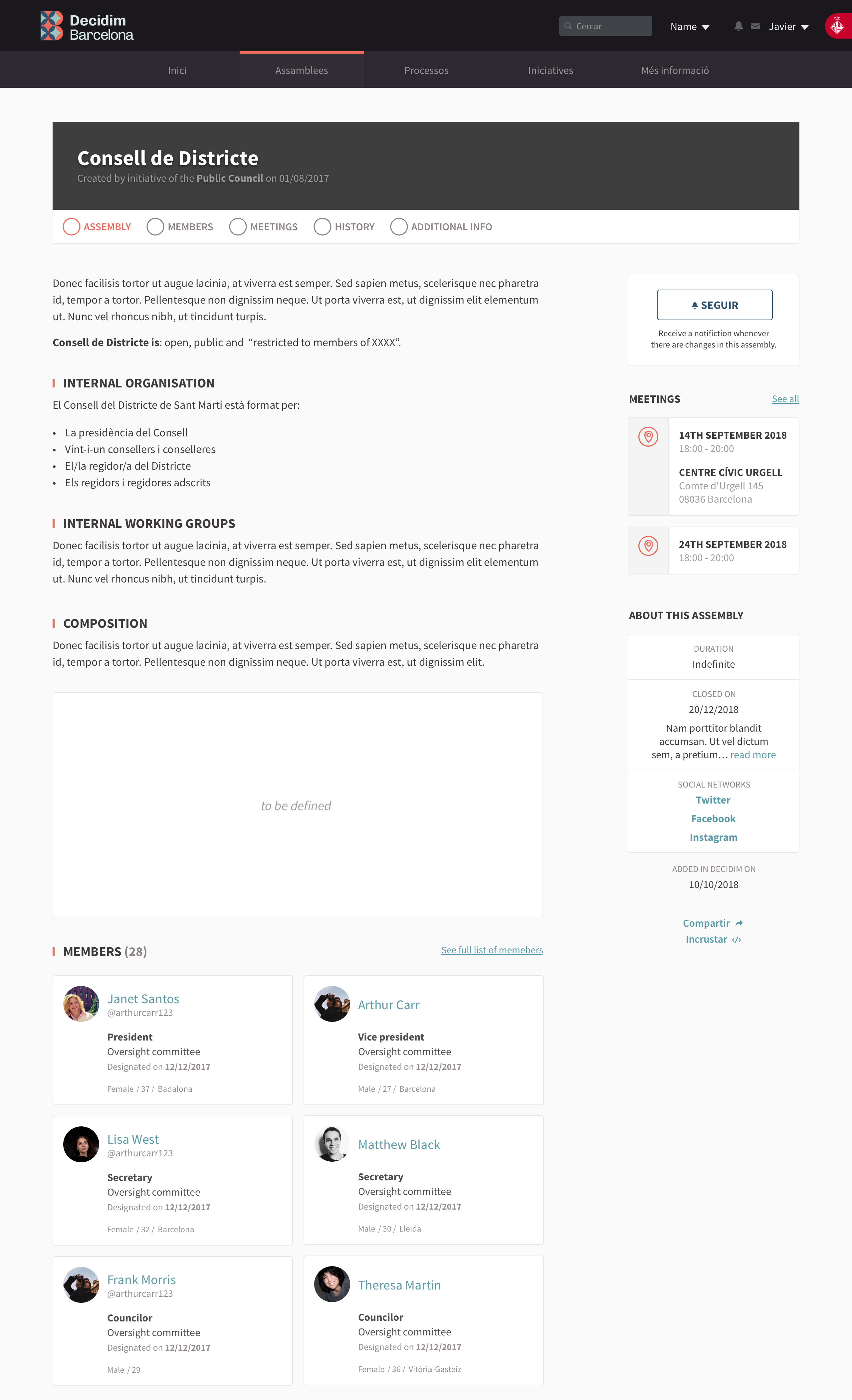 Improvements to Assemblies - Iteration 1 · Issue #2832 · decidim/decidim · GitHub