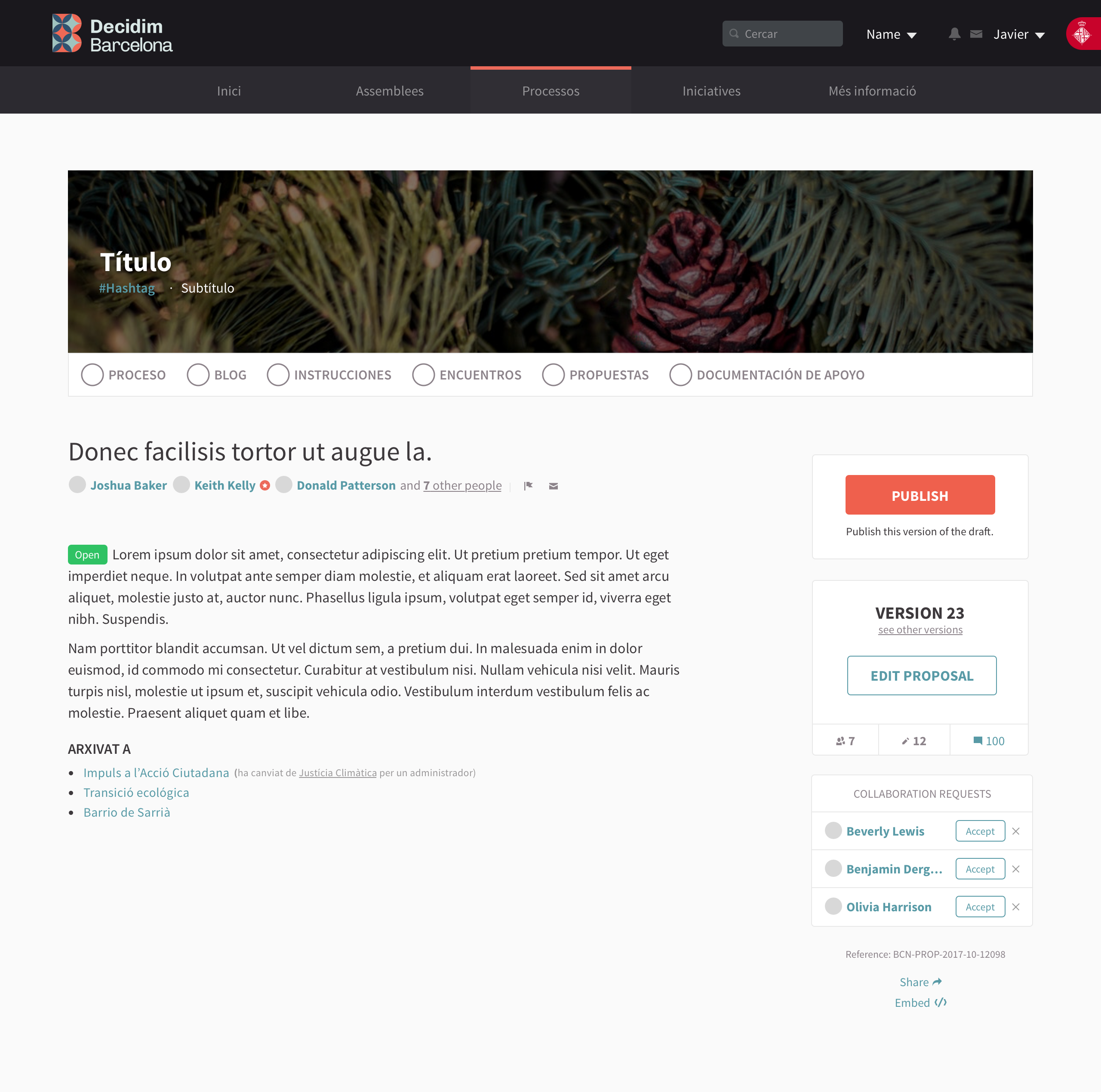 EPIC: Collaborative Drafts (before collaborative space) · Issue #2840 · decidim/decidim · GitHub