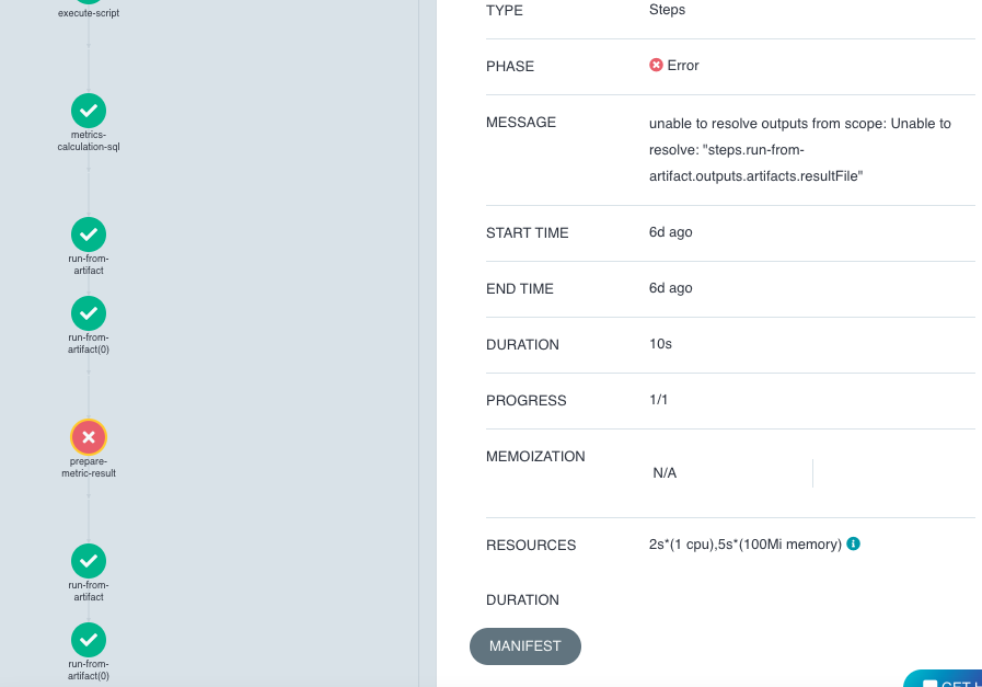 Unable To Resolve Stepsxxxoutputsartifactsxxx Or Stepsxxxoutputsresult Sometimes 