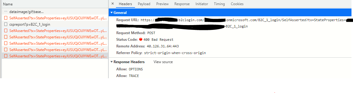 Azure AD B2C: User can't login after login-page was open for some time ...