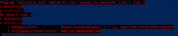 Access is denied [install process on windows] · Issue #279 · spicetify/cli · GitHub
