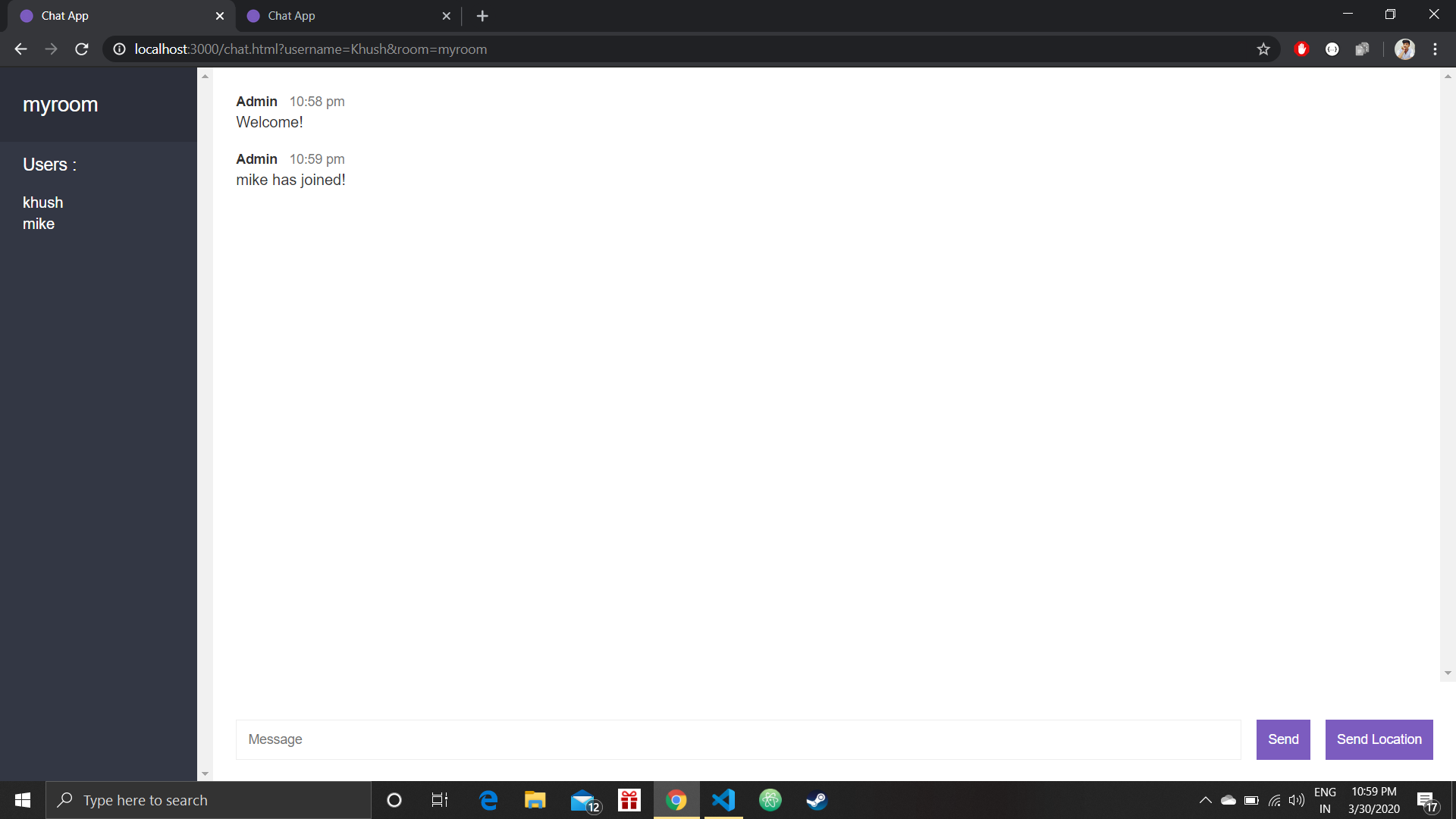 GitHub - KhushJain/Chat-App: It's a messaging app which lets you send ...