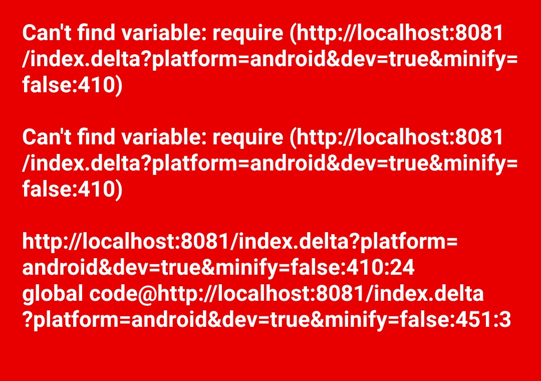 Cant Find Variable Require · Issue 21475 · Facebookreact Native · Github