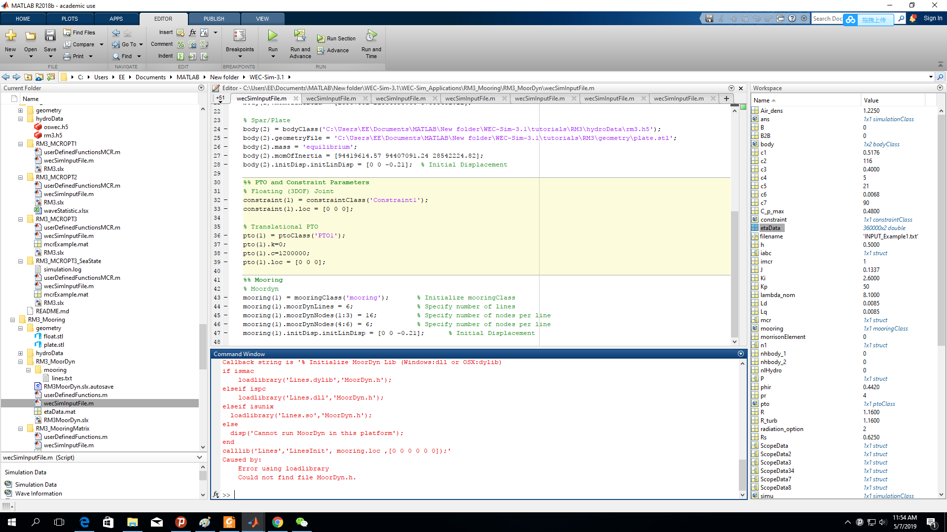 NEED urgent guidance WEC-Sim · Issue #291 · WEC-Sim/WEC-Sim · GitHub