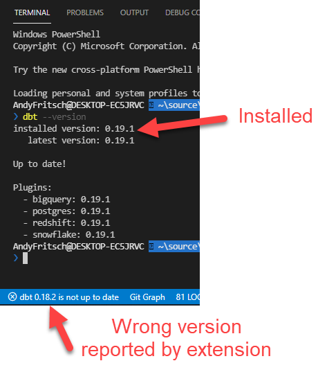 Extension reporting incorrect dbt version in VSCode status bar · Issue #69 · AltimateAI/vscode ...