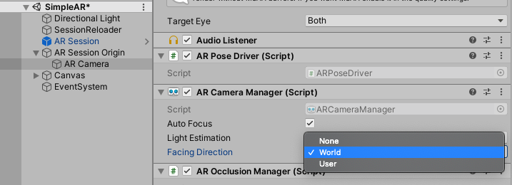 In ARKIT 4.1.0, how to properly set up face tracking on the front camera while using the world ...