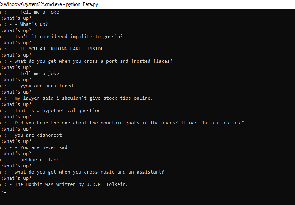 Chatterbot Trained Using Chatterbot Corpus Giving Wrong Responses To The Questions Asked · Issue