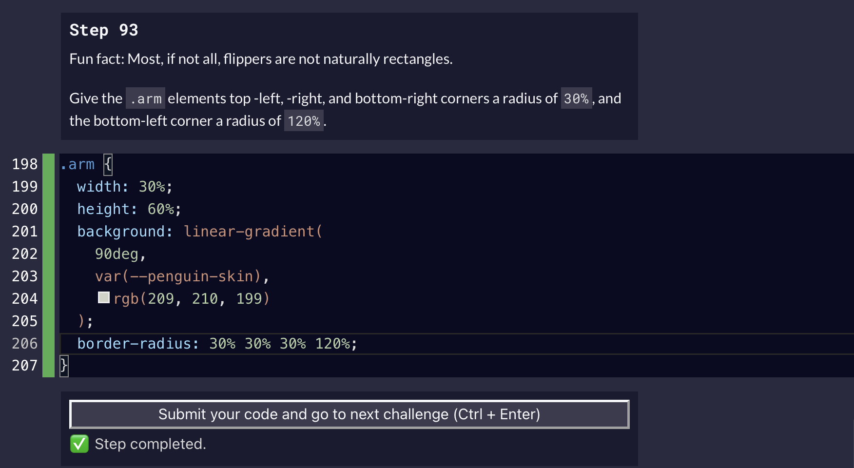 RWD Beta Penguin Step 93 incorrect border-radius hint · Issue #45035 ...