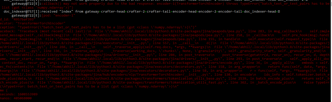 Indexing Error · Issue 1523 · Jina Aiserve · Github