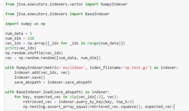 Storing Vectors · Issue #1827 · jina-ai/serve · GitHub