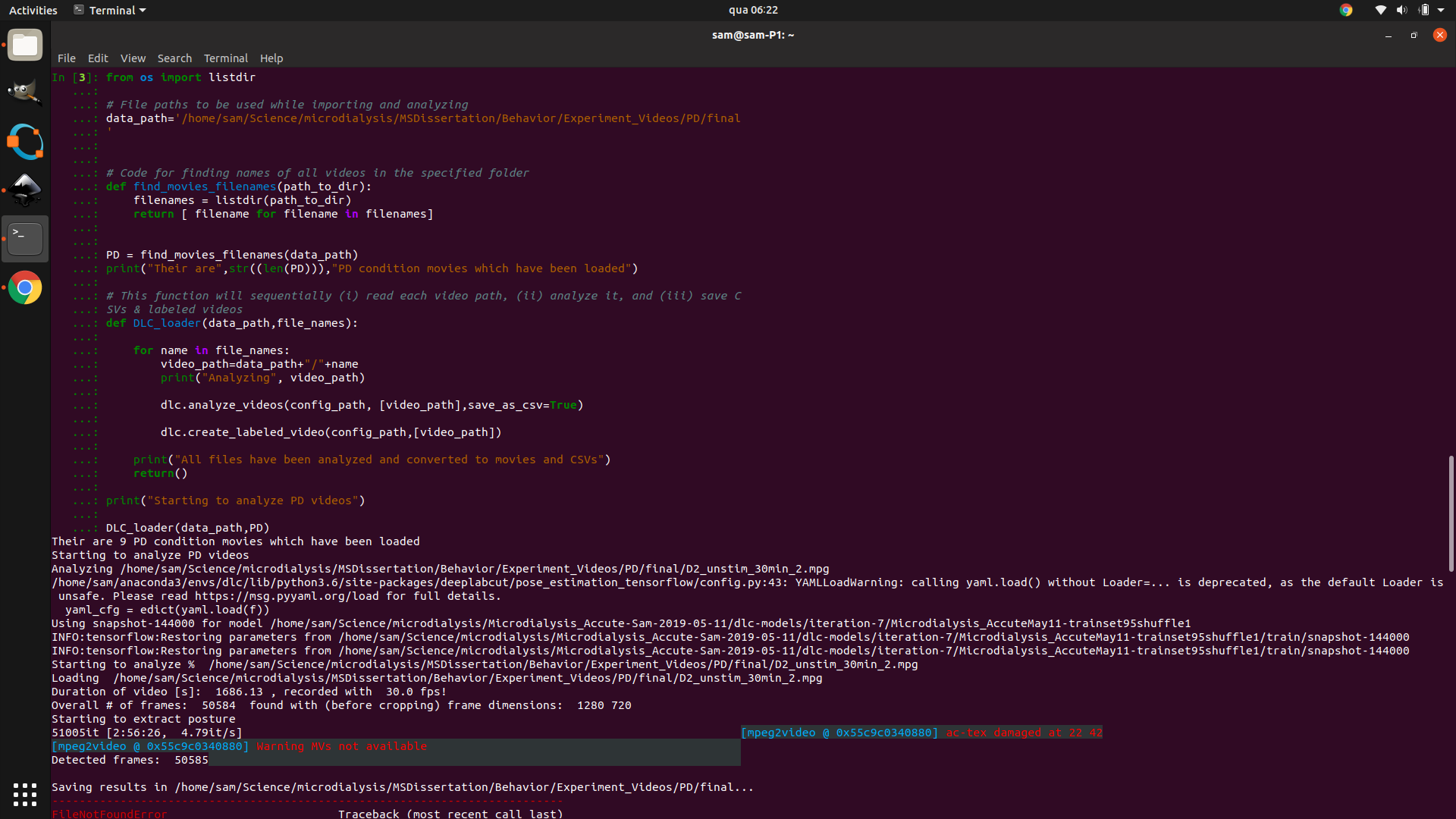 Mpeg2video Error During Analysis · Issue 311 · Deeplabcutdeeplabcut · Github