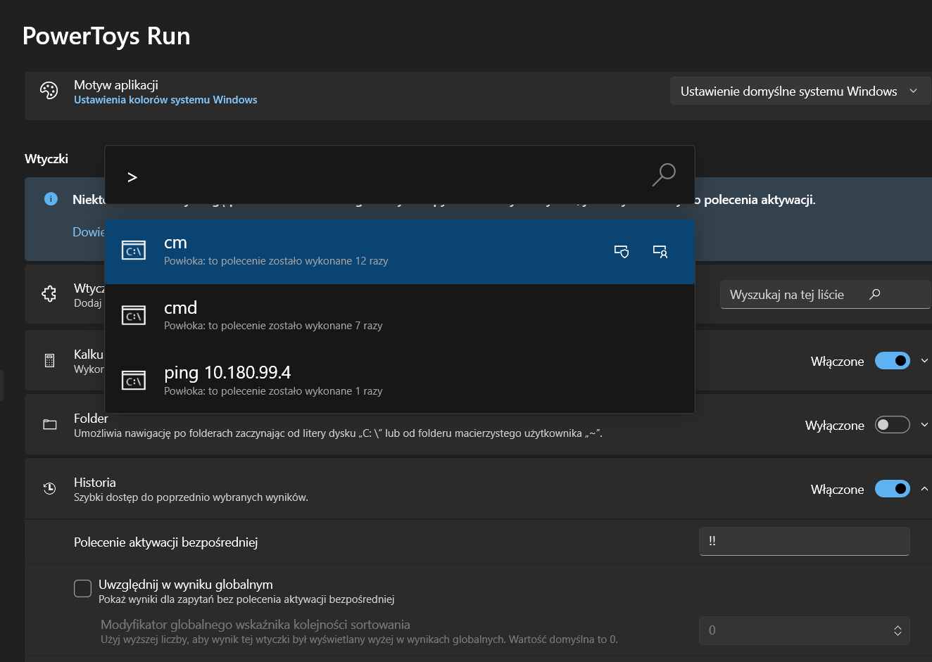Add option to not save PowerToys Run history · Issue #21564 · microsoft/PowerToys · GitHub