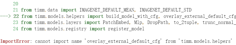 Timm Error · Issue 272 · Microsoftswin Transformer · Github 