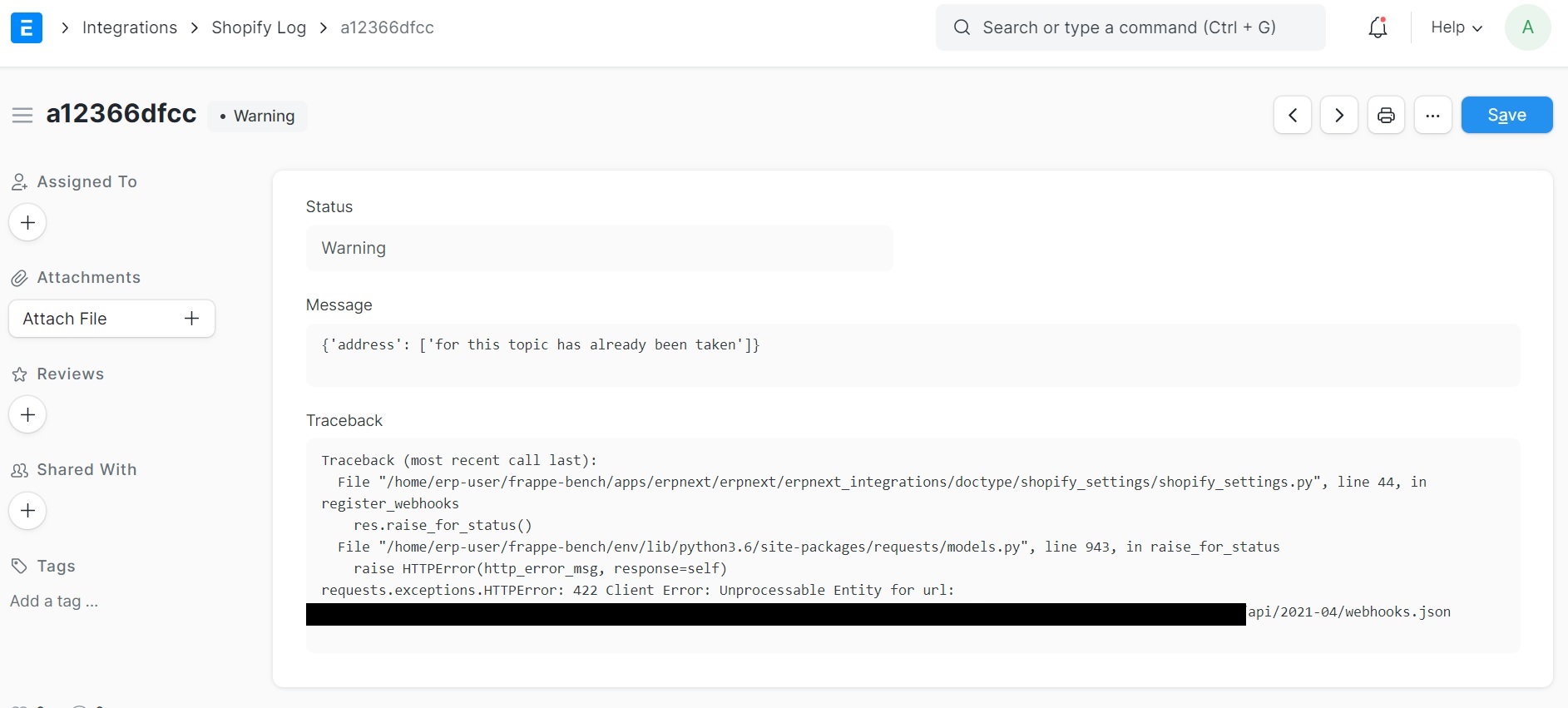 Not able to fetch data from shopify. · Issue #25510 · frappe/erpnext · GitHub