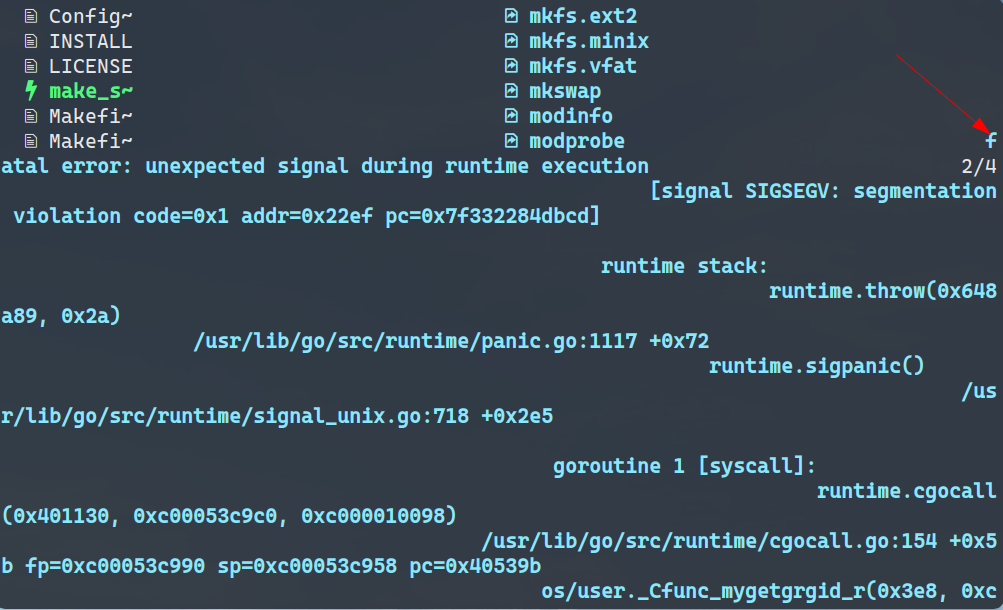 random crash, unexpected signal during runtime execution · Issue #674 · gokcehan/lf · GitHub