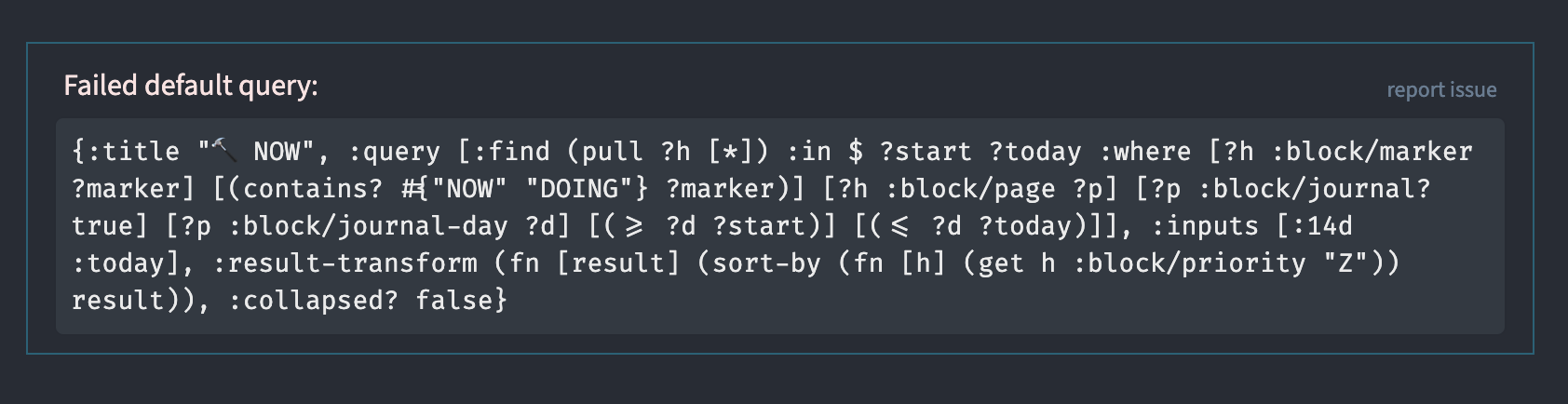 The Daily Query Of Doing Task Failed · Issue 7648 · Logseqlogseq · Github 