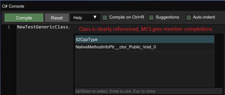 [Bug]: C# Console's class and namespace completions are sometimes ...
