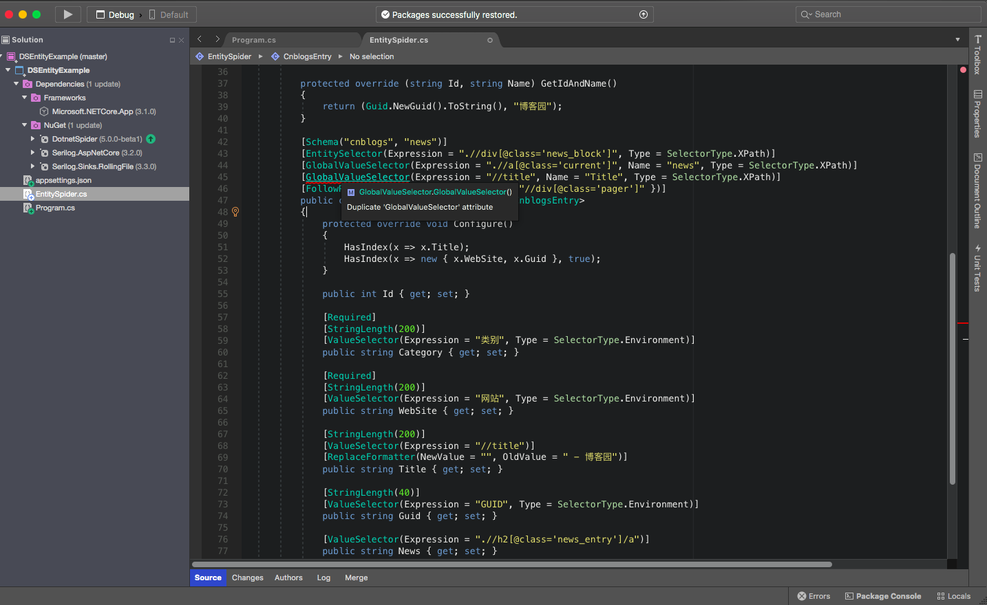 Can not Duplicate GlobalValueSelector attribute as your entity example on wiki · Issue #165 ...