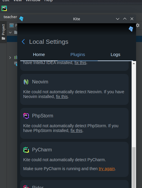 Kite cannot detect Pycharm Community Edition 2020.2.3-4 even when it is running · Issue #535 ...