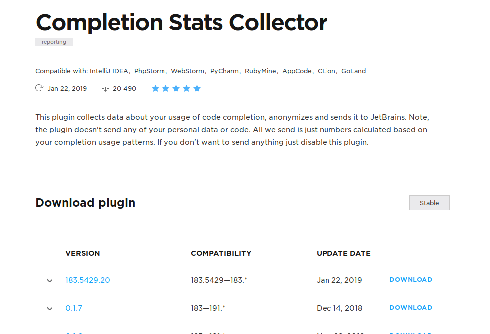 Fatal Error Initializing Plugin · Issue 22 · Jetbrainsintellij Stats Collector · Github