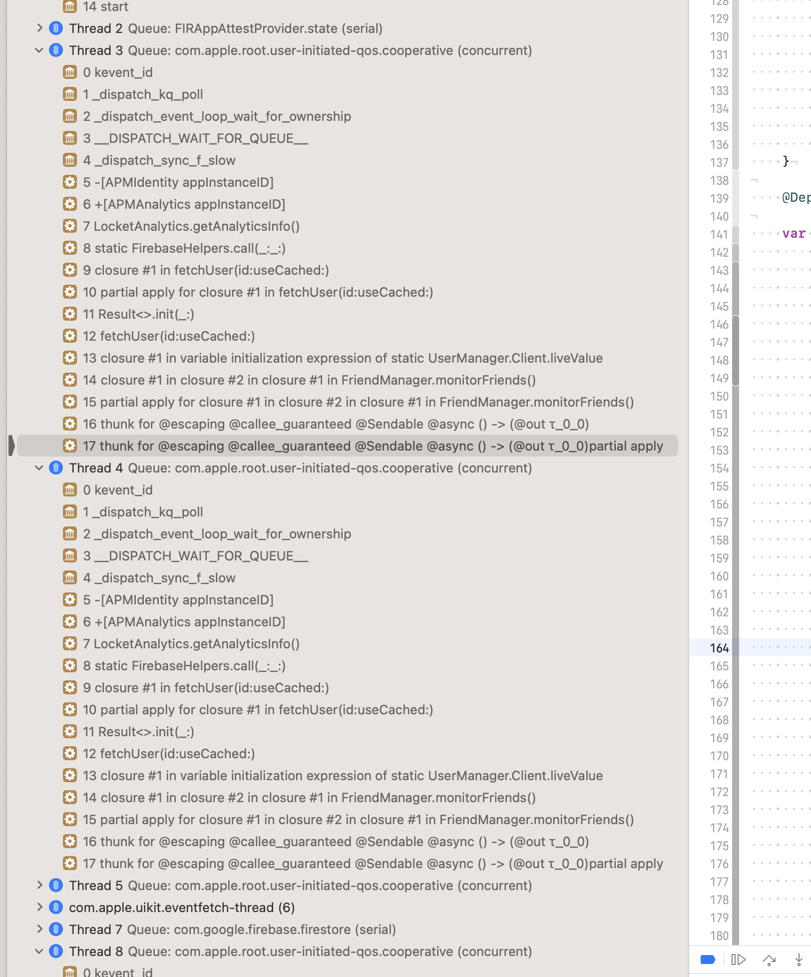 Deadlock in -[APMIdentity appInstanceID] · Issue #11526 · firebase/firebase-ios-sdk · GitHub
