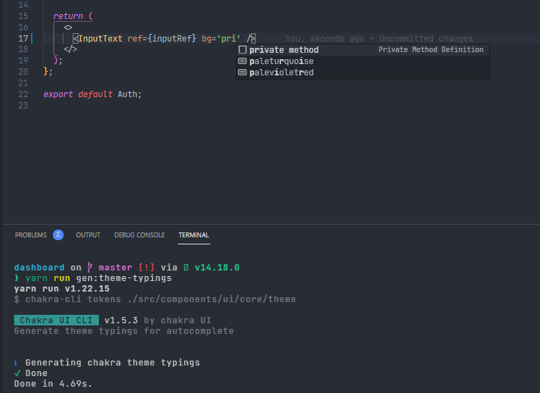 new schema not found on `auto complate` / `IntelliSense` ? · chakra-ui chakra-ui · Discussion ...