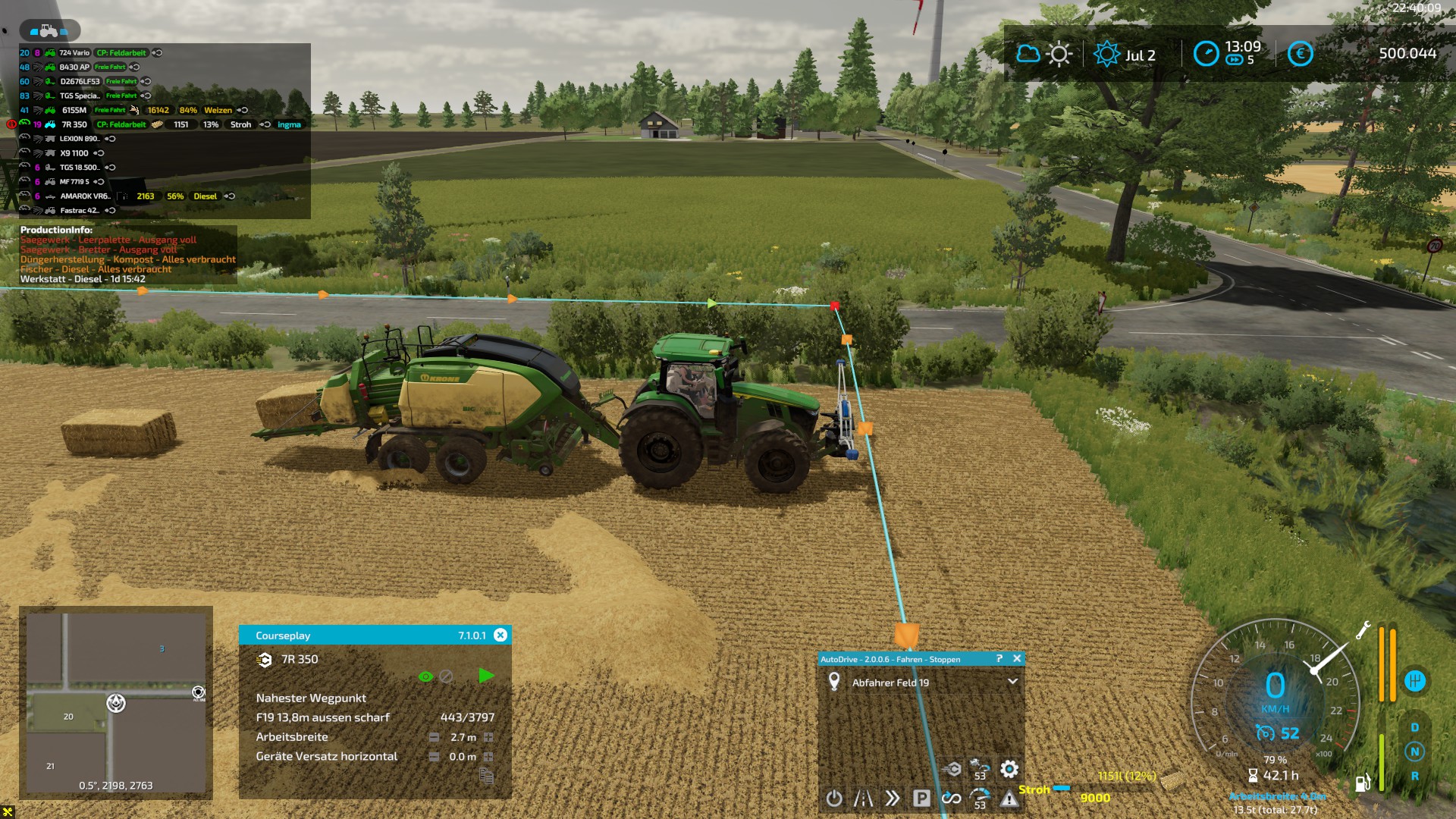 [BUG_SP]Ballenpressen mit Quaderballenpresse · Issue #1783 · Courseplay/Courseplay_FS22 · GitHub