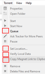 enhancement: add icons to Edit, Torrent, View, and Help dropdown menus · Issue #4378 ...