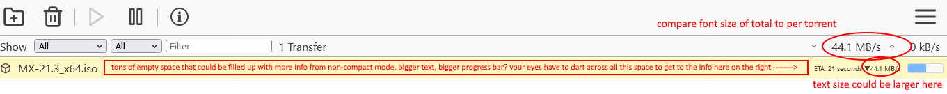 Compact rows in Web UI has too little info, too small a progressbar and speed text size ...