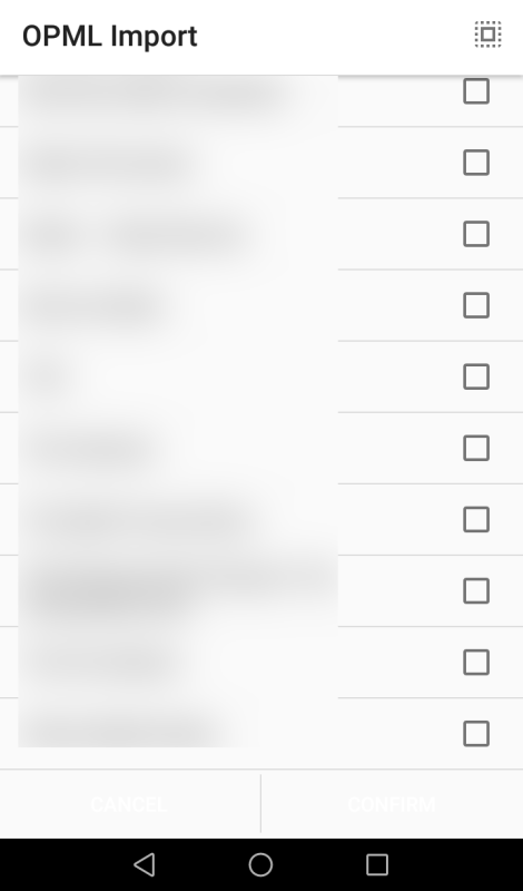 OMPL import screen buttons barely visible with light theme · Issue #3784 · AntennaPod/AntennaPod ...
