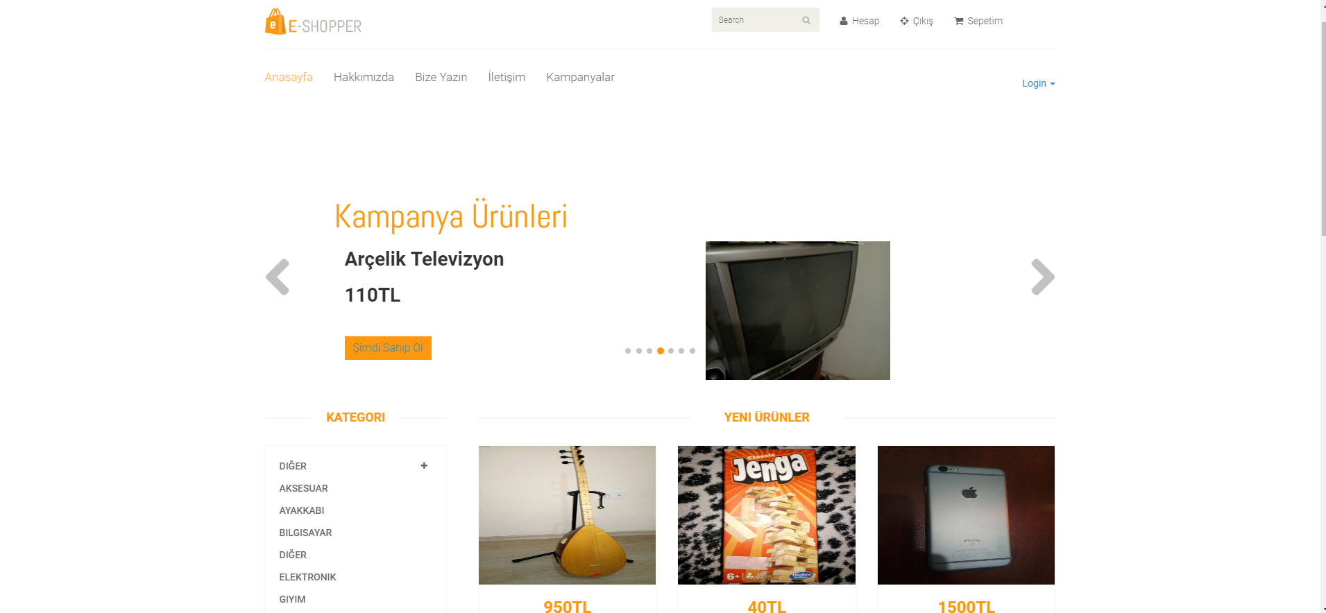 GitHub - ozturkriza/e-commerce: Codeigniter Framework, MVC