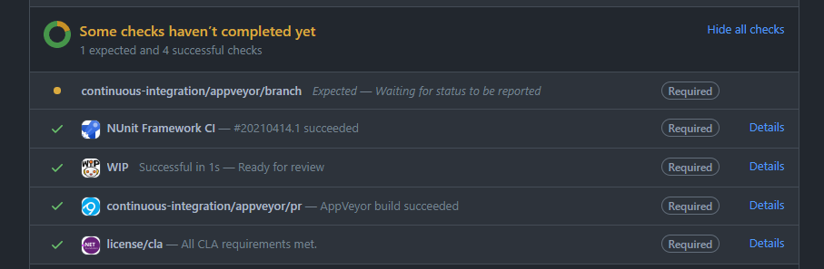 AppVeyor failing to build v3.13-dev branch PRs · Issue #3818 · nunit/nunit · GitHub