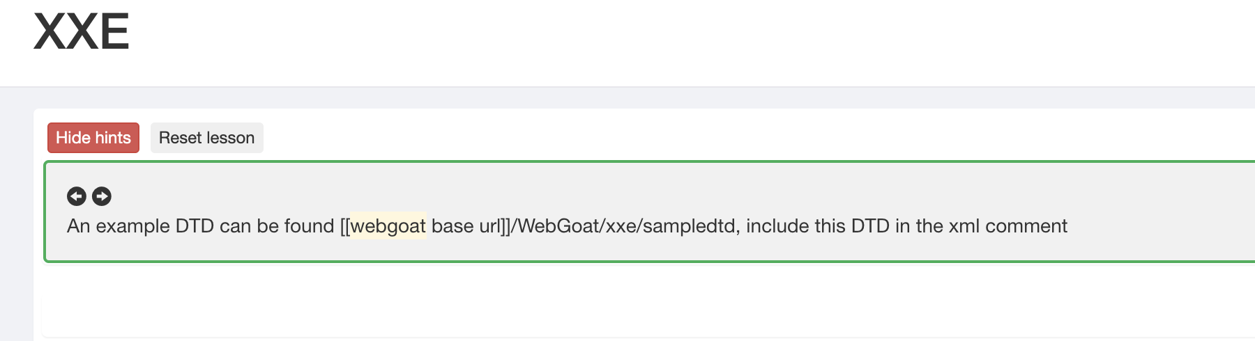 Hints should also replace references to the host · Issue #1046 · WebGoat/WebGoat · GitHub