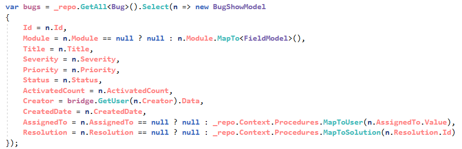How to use a custom function in the extended function "Select" of IQueryable · Issue #28914 ...