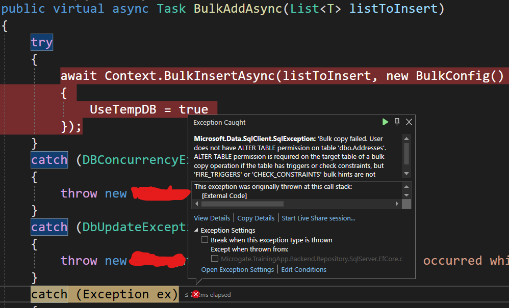 Temp table issue for BulkInsertOrUpdateAsync when useTempDB = false · Issue #701 · borisdj ...