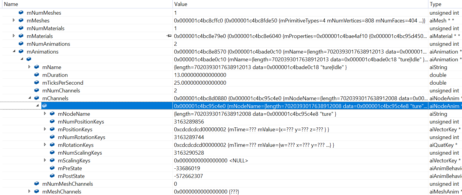 mChannel not loaded correctly for fbx animation · Issue #4151 · assimp/assimp · GitHub