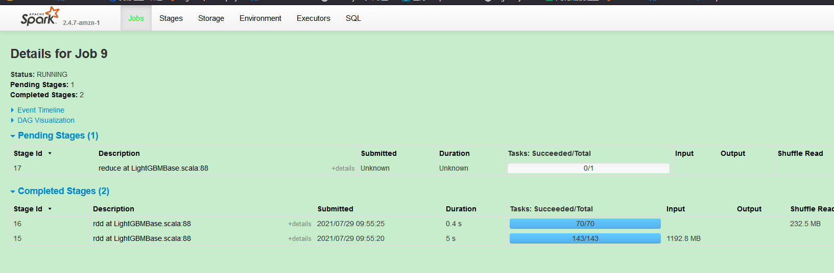 Only one spark slave node worked while training · Issue #1147 · microsoft/SynapseML · GitHub