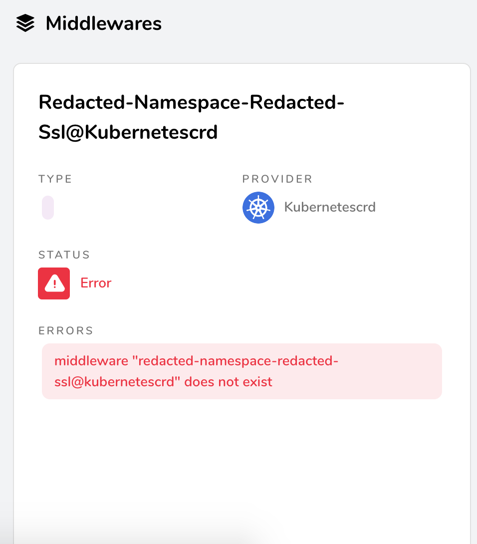 Namespaced Middleware Isnt Found In K8s Crd · Issue 5480 · Traefiktraefik · Github