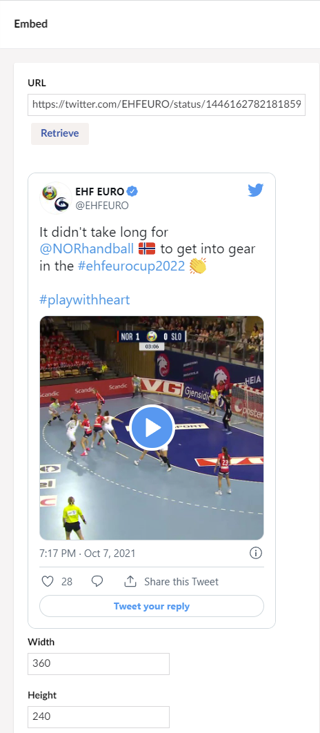 Twitter embed in RTE not working · Issue #11536 · umbraco/Umbraco-CMS · GitHub