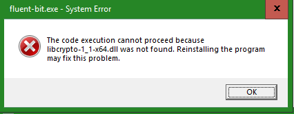 Fluent bit .EXE is complaining about missing libcrypto-1_1-x64.dll in 1.7.1 and 1.7.2 installer ...