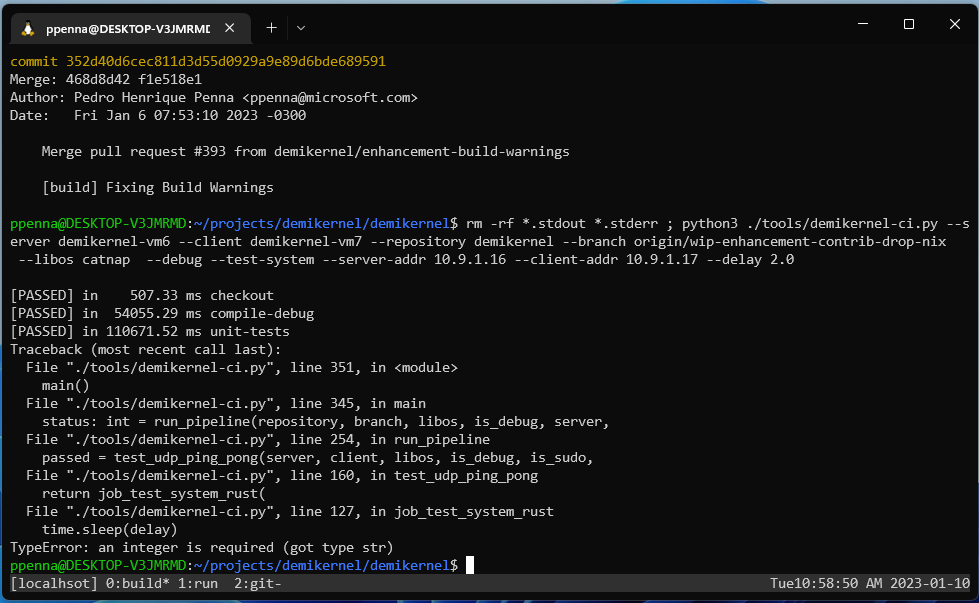 [tools] Missing Type Conversion in `demikernel-ci` for `--delay` Parameter · Issue #404 ...