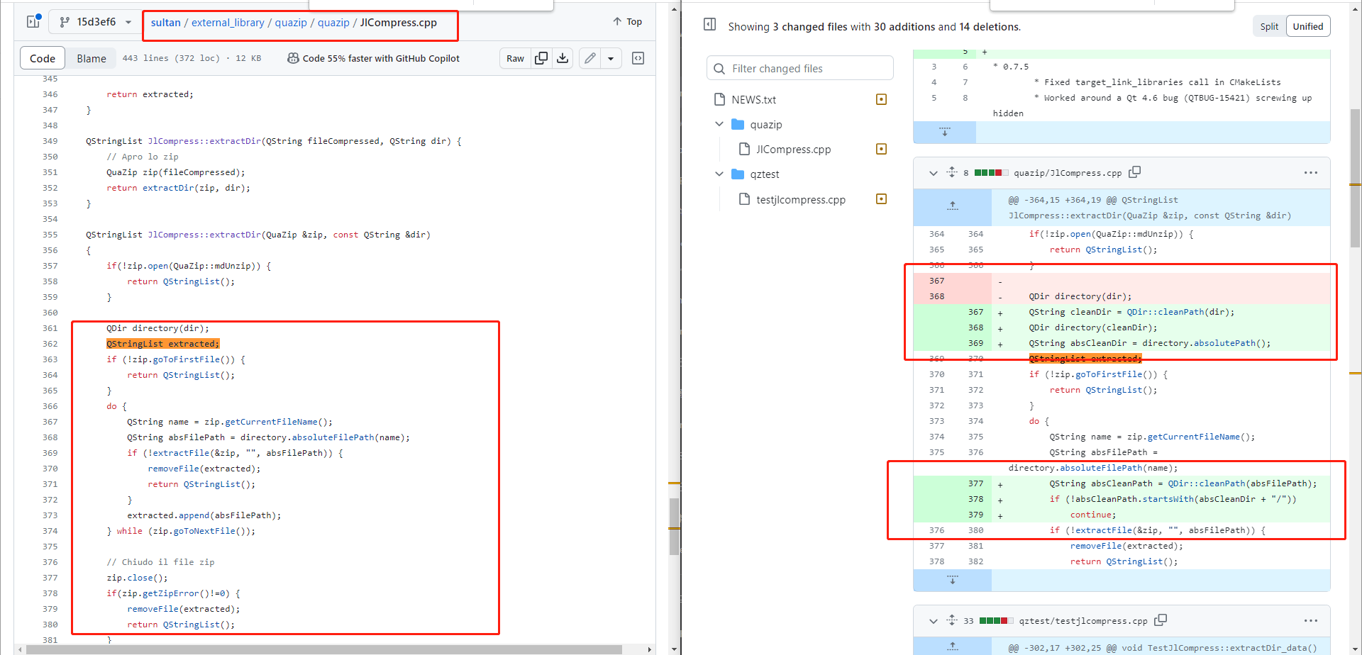 The quazip version has vulnerabilities. · Issue #75 · apinprastya/sultan · GitHub