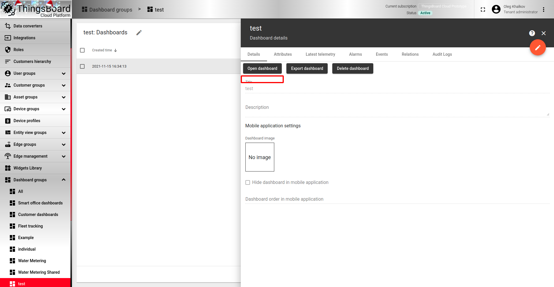 [Feature request] missing 'Copy Dashboard ID' button for Dashboards · Issue #6019 · thingsboard ...