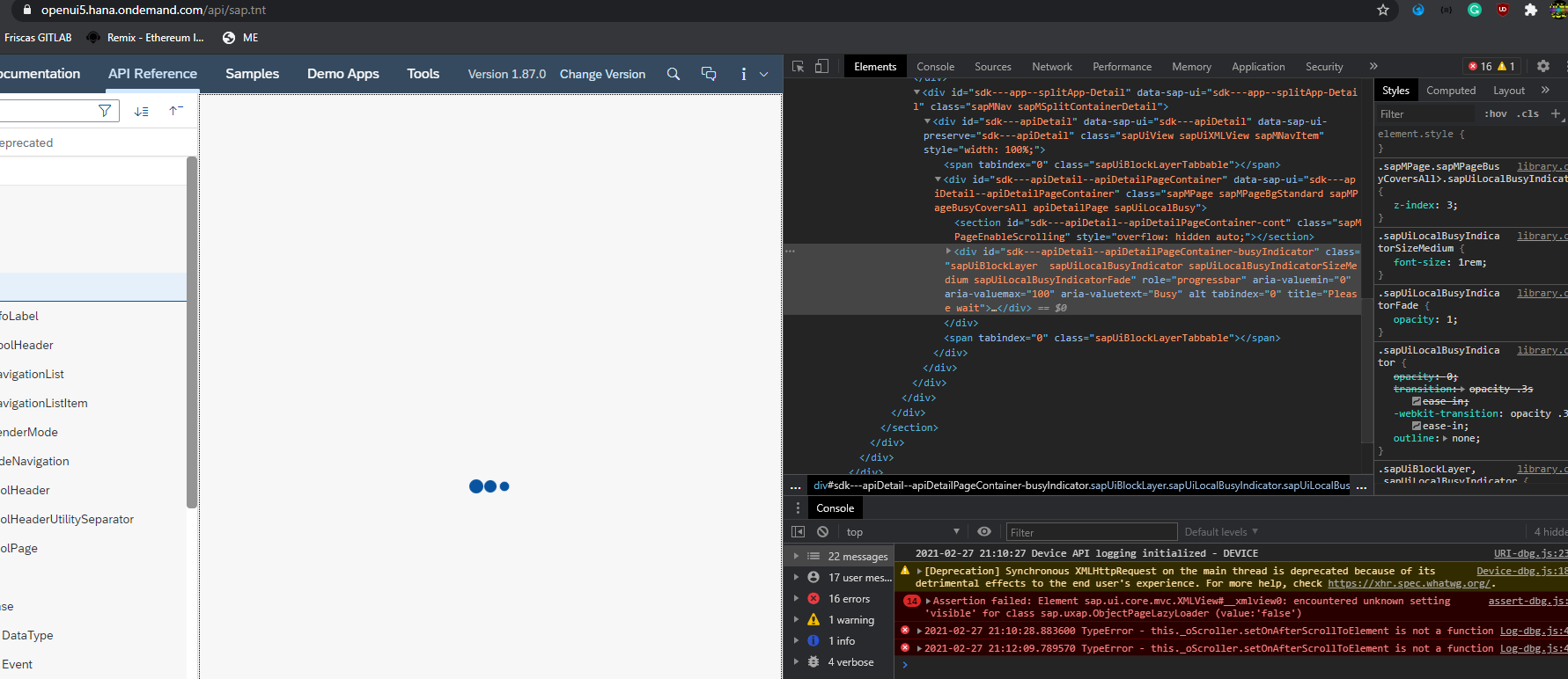 Openui5 Error On The Api Website · Issue 3181 · Sap Openui5 · Github