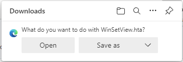 HTA was blocked because this type of file can harm your computer · Issue #27 · LesFerch ...
