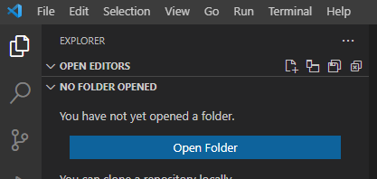 Opened a folder via VS Code and it reopened with just basic UI colors ...