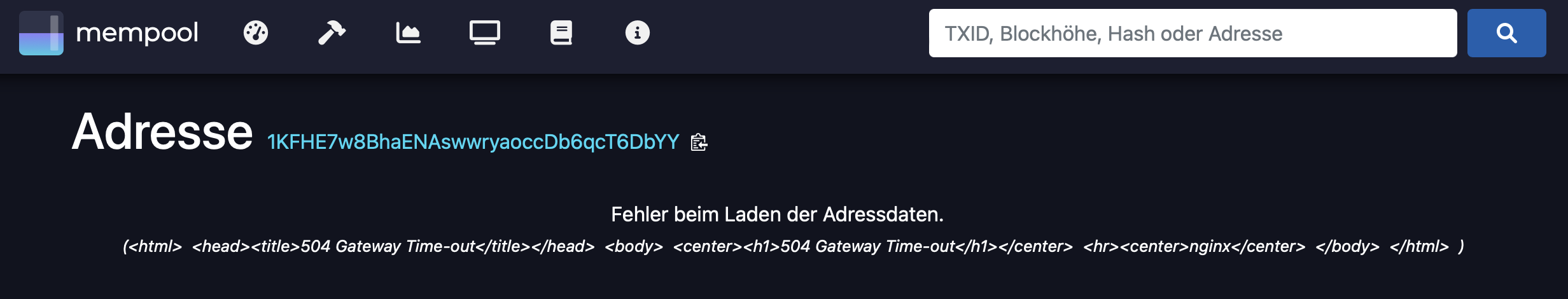 Problem with mempool space, addresses do not load · Issue #3460 · raspiblitz/raspiblitz · GitHub