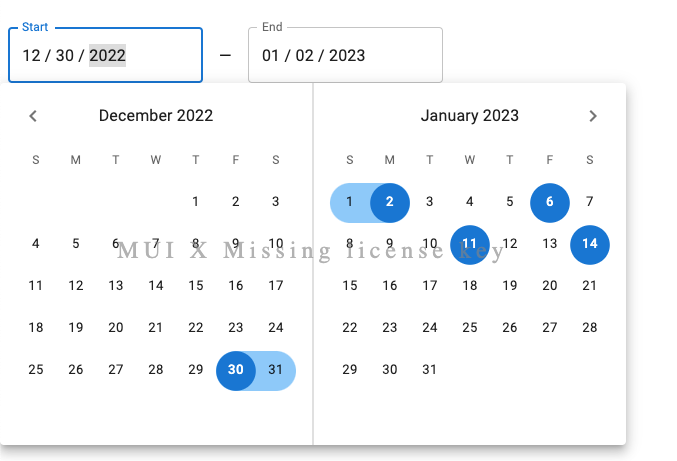 [pickers] Date range component · Issue #7340 · mui/mui-x · GitHub