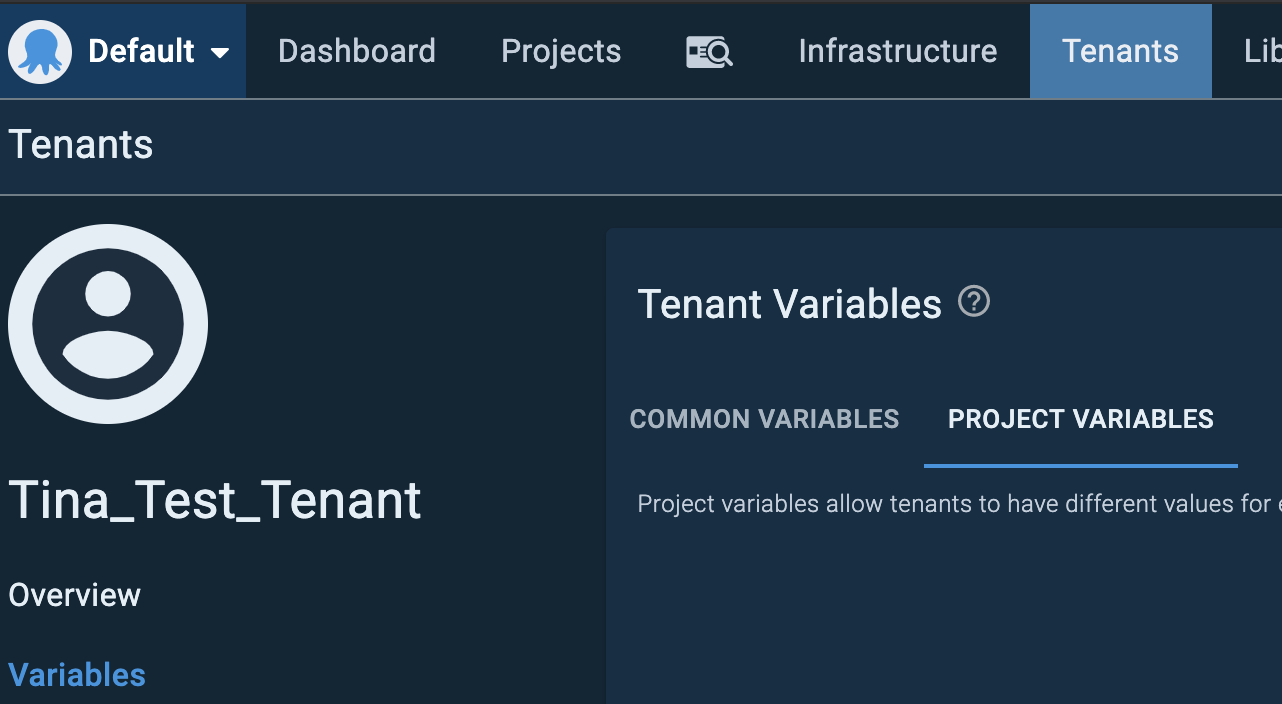 Tenant Common Variable Tab missing when Team permissions are scoped to a Tenant or Environment ...